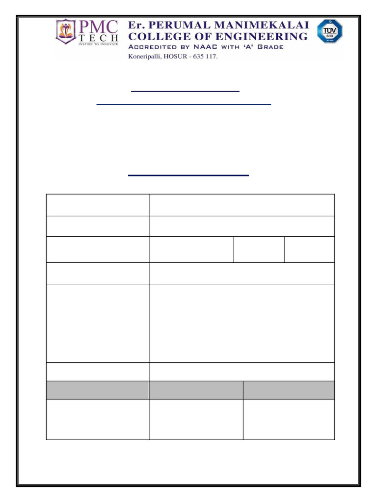 Assignment - Front Sheet (Anna University) | PDF