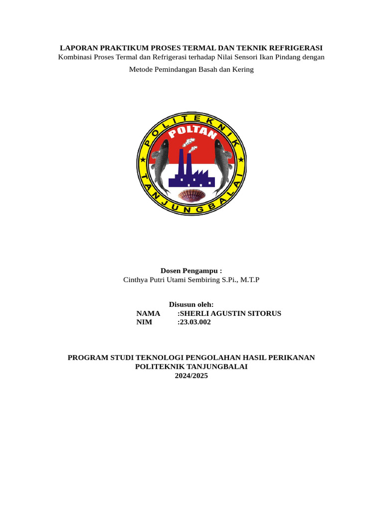 Kombinasi Proses Termal dan Refrigerasi Ikan Pindang | PDF