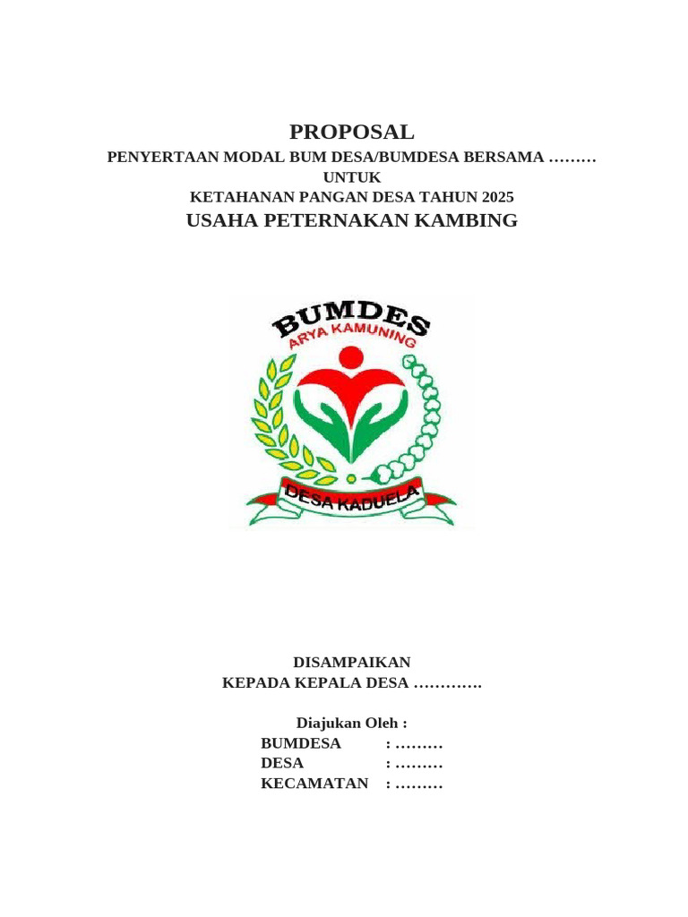 Proposal KETAPANG Bumdes | PDF