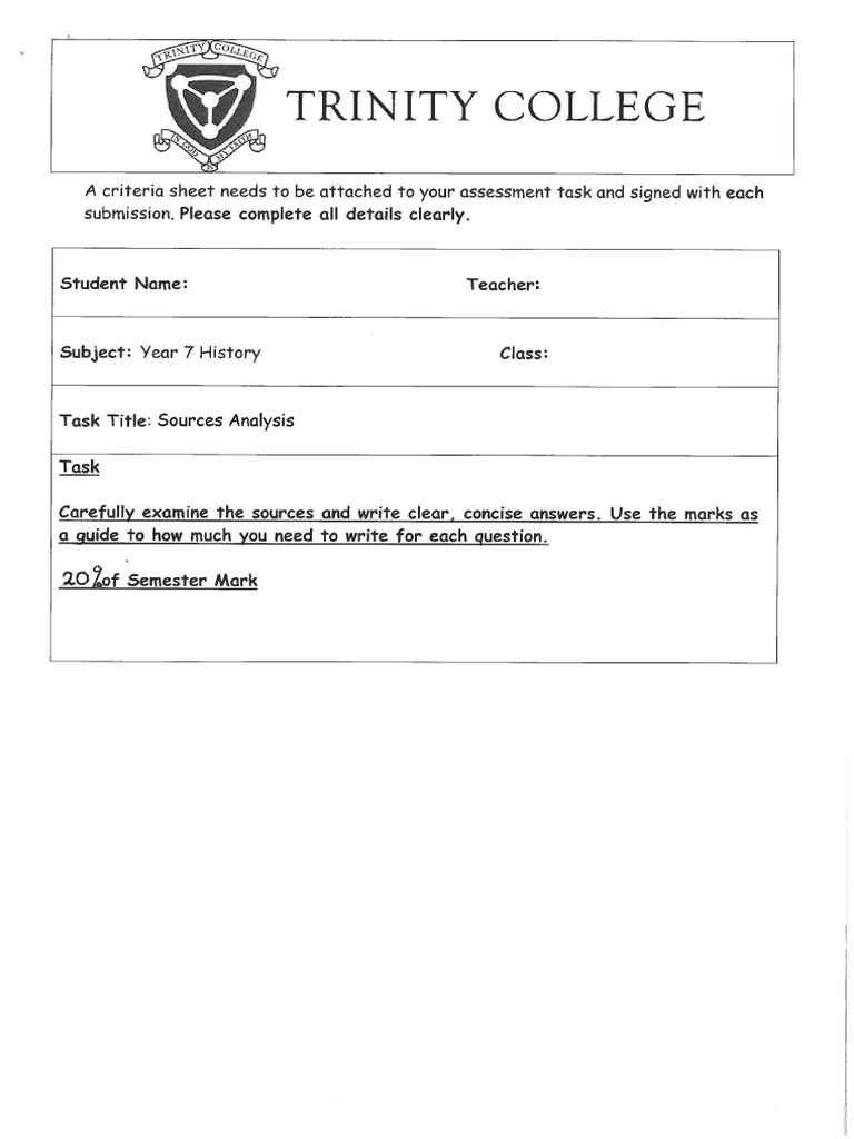 Task 2 Sources Analysis | PDF