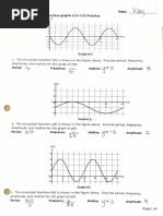 Sinusoidal Functions Worksheet 3.4-3.5 | PDF | Sine Wave | Amplitude