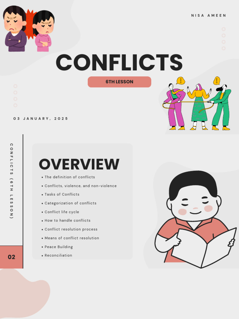 Conflicts Lesson 3rd January | PDF | Conflict Resolution | Nonviolence
