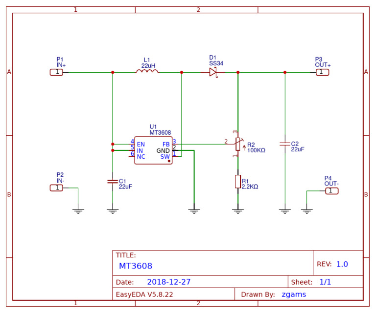 Schematic MT3608 | PDF