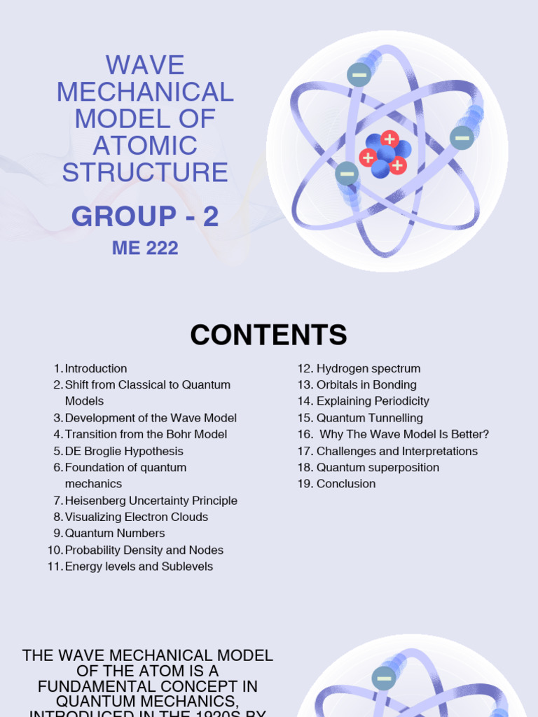 ME 222 (TEAM 2) Wave Mechanical Model | PDF | Atomic Orbital | Quantum ...