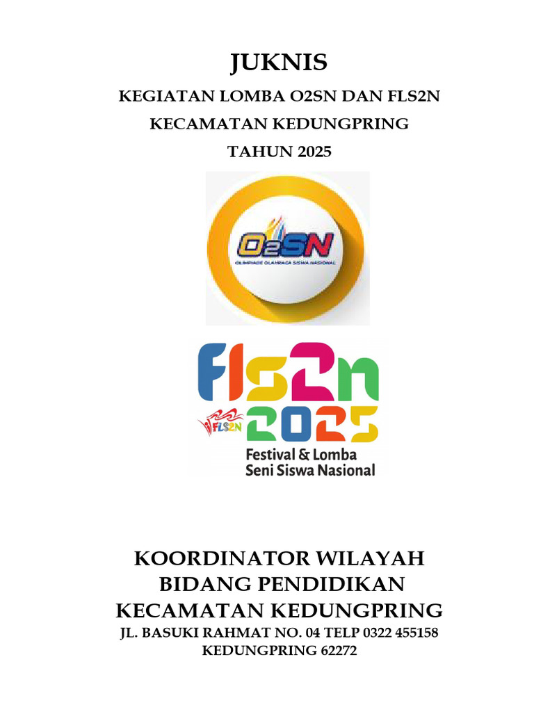 Juknis Lomba O2sn Fls2n 2025 | PDF