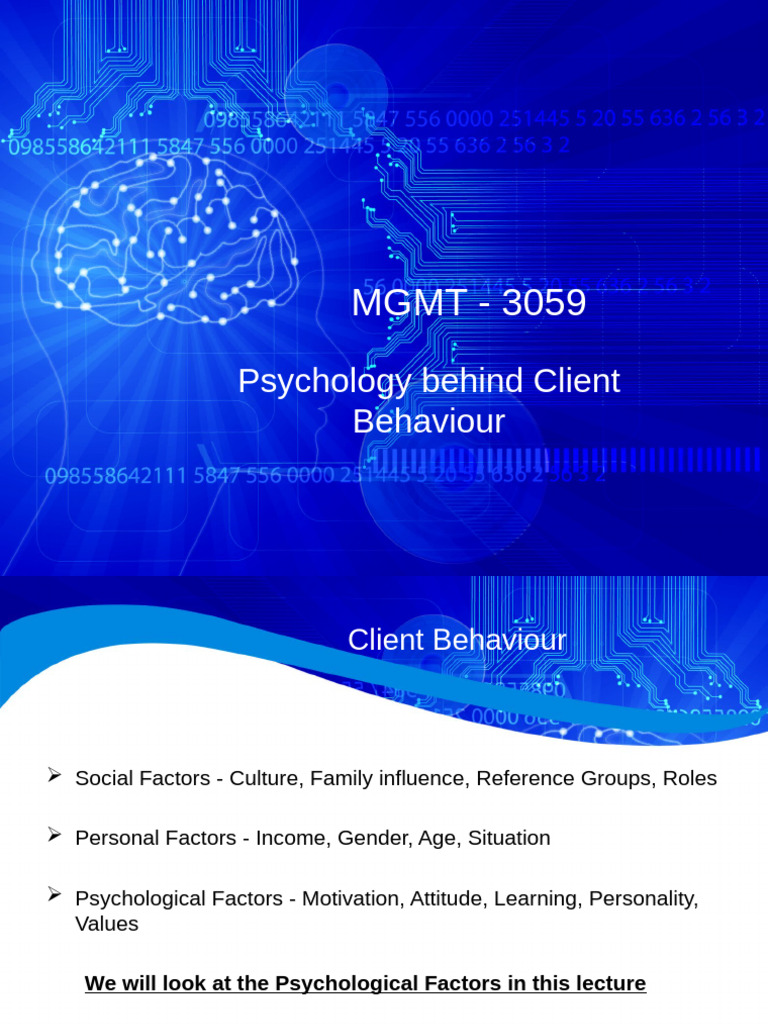 Lecture - Psychology Behind Client Behaviour | PDF | Body Language ...