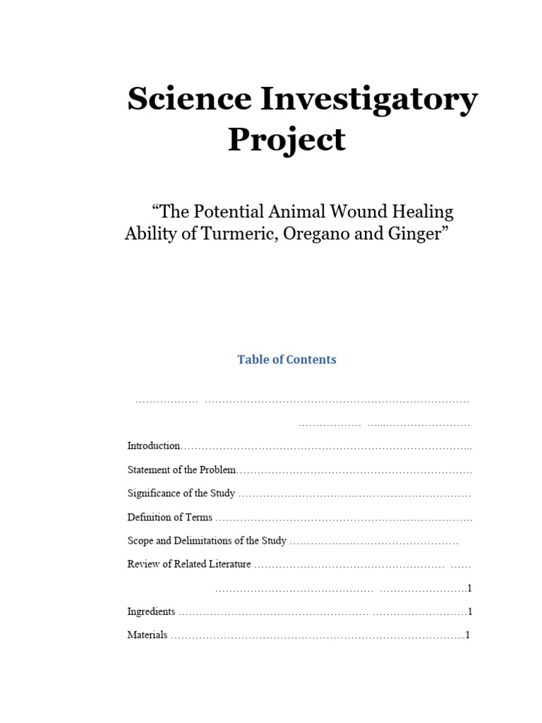 Science-Investigatory-Project-Group-2- Research Paper | PDF | Healing