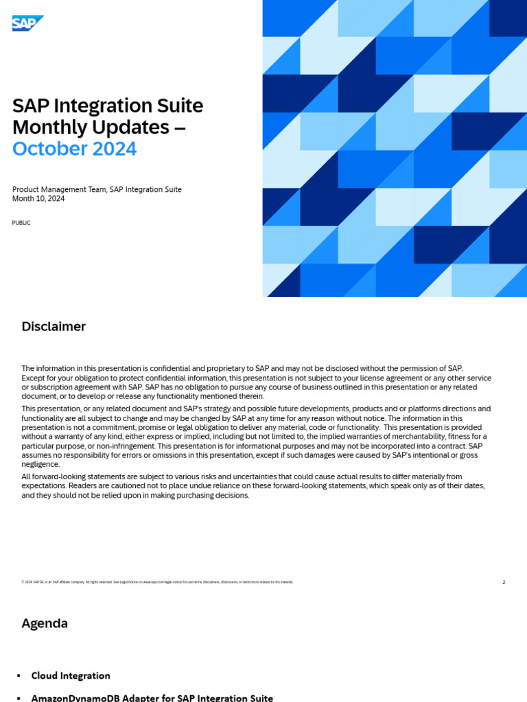 SAP Integration Suite Updates - Oct 2024 | PDF | No Sql | Computing