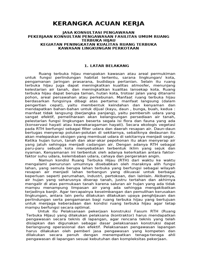 Kak Pengawasan BLH | PDF