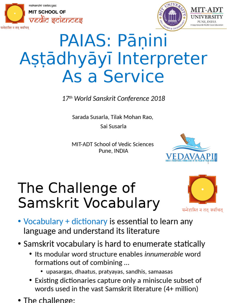 paias-wsc2018-preso | PDF | Sanskrit | Human Communication