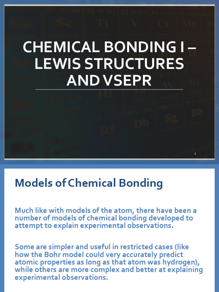 Chemistry: Lewis Structures & VSEPR | PDF | Chemical Bond | Chemical ...