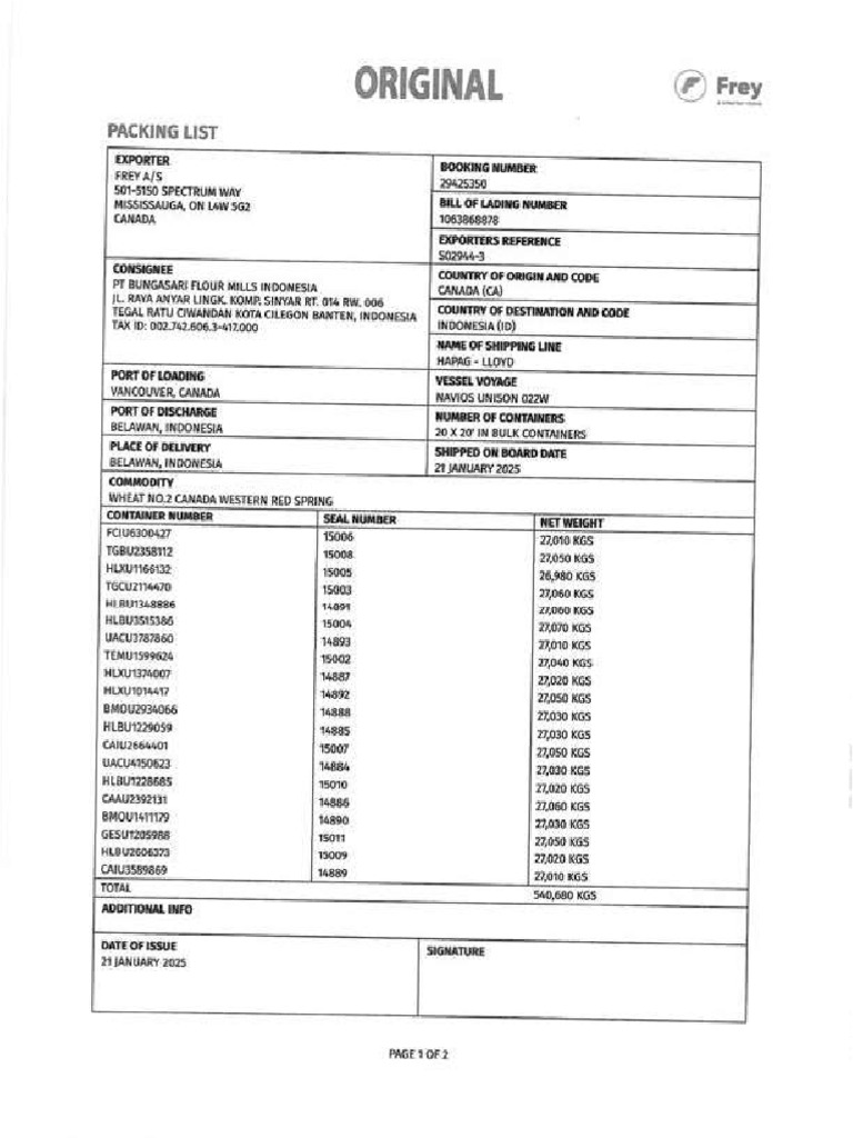 CWRS Navios Unison | PDF