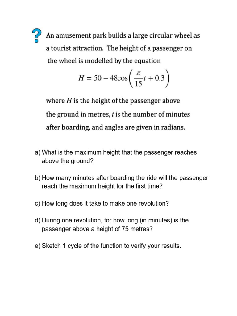 Trig Word Problems Solving | PDF