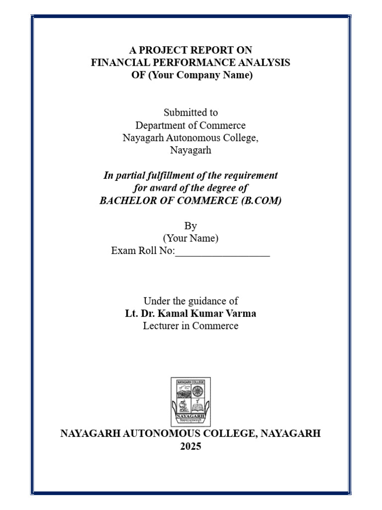 Project Initial Pages | PDF