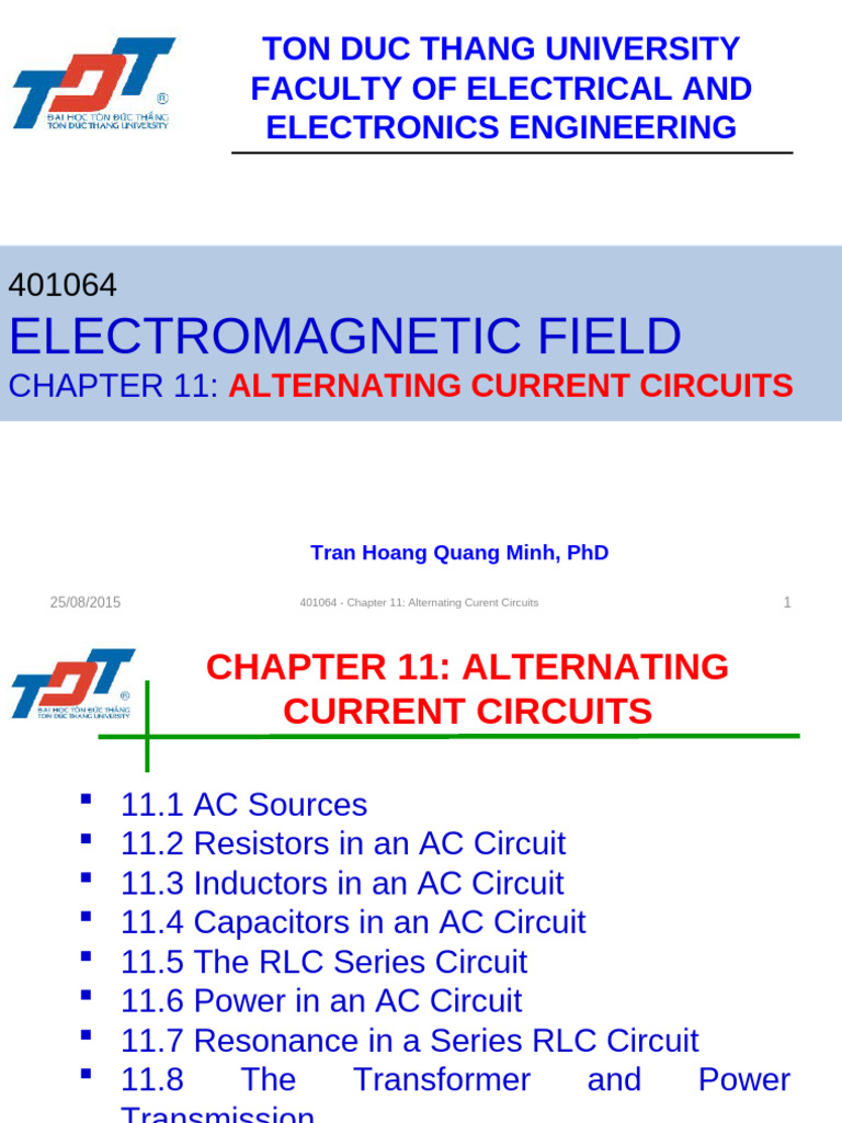 Chapter 11. Alternating Current Circuits | PDF | Electrical Network | Capacitor