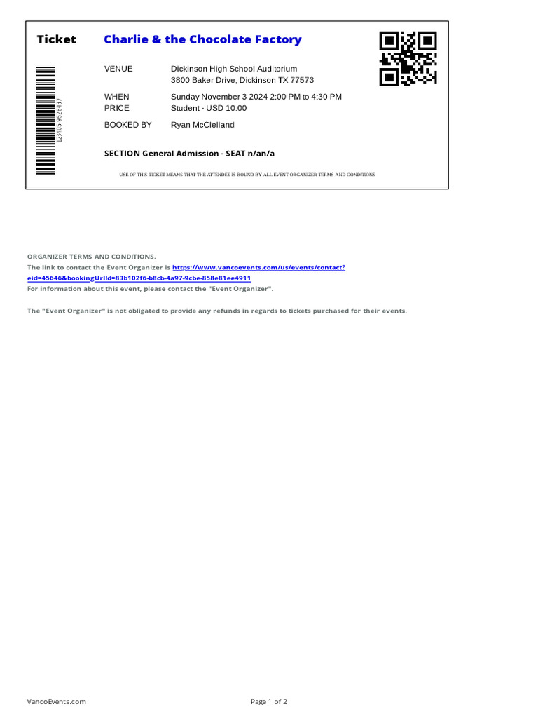 Charlie Tickets | PDF