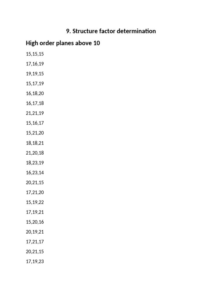 Exp 9 Struct. Fac. | PDF