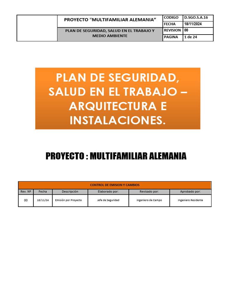 1 Plan de SST - ALEMANIA | PDF | Seguridad y salud ocupacional | Evaluación de riesgos