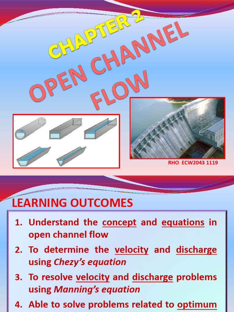 1119 Ecw2043 CH 2 Open Channel Flow - Srtudent | PDF | Area | Chemical ...