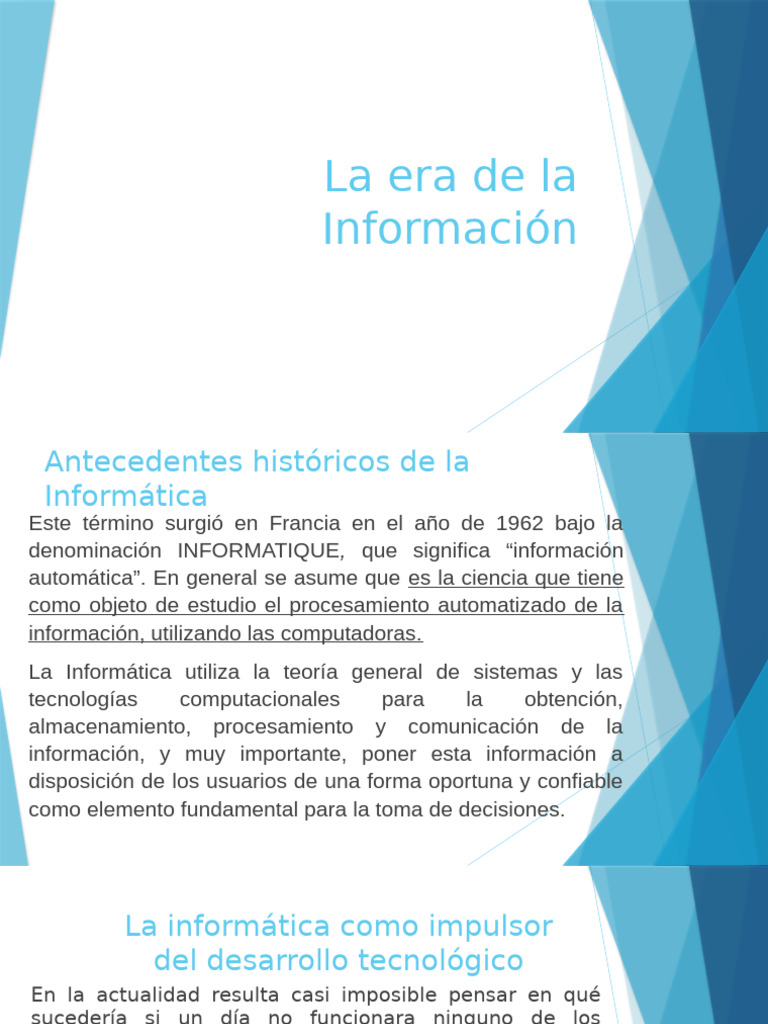 Clase 1 - La Era de La Información | PDF | Hardware de la computadora ...