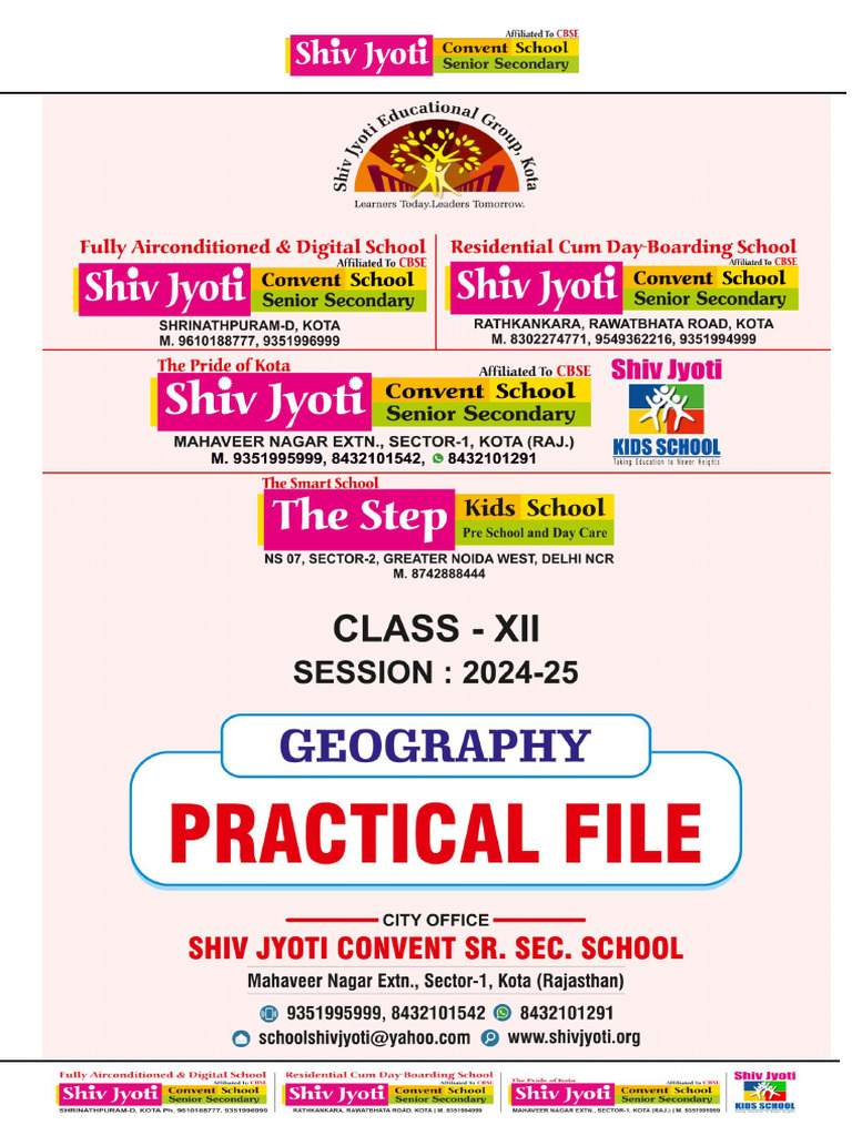 Class 12 Geography Practical File 2024-25 | PDF | Arithmetic Mean ...
