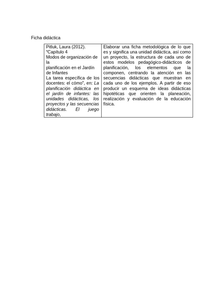 Ficha Didáctica | PDF