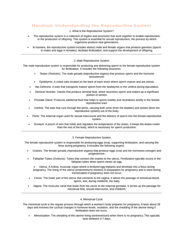 Handout- Bio_quarter 3 | PDF | Menstrual Cycle | Neuron