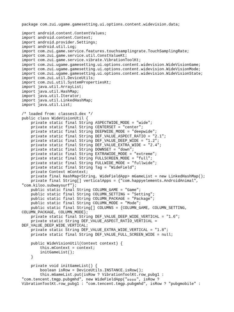 WideVisionUtil | PDF | String (Computer Science) | Computer Data
