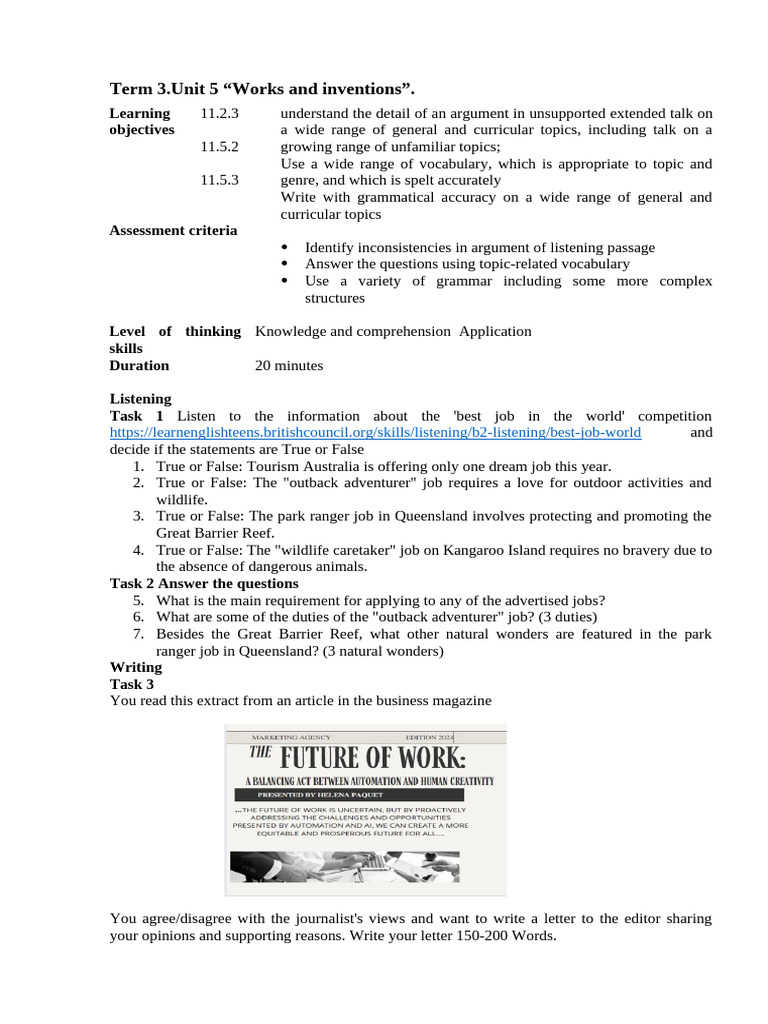 11 Grade COP 5 Unit | PDF
