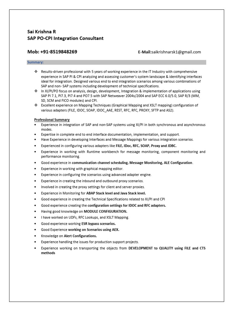 Saikrishna Resume | PDF | Computing | Software Engineering