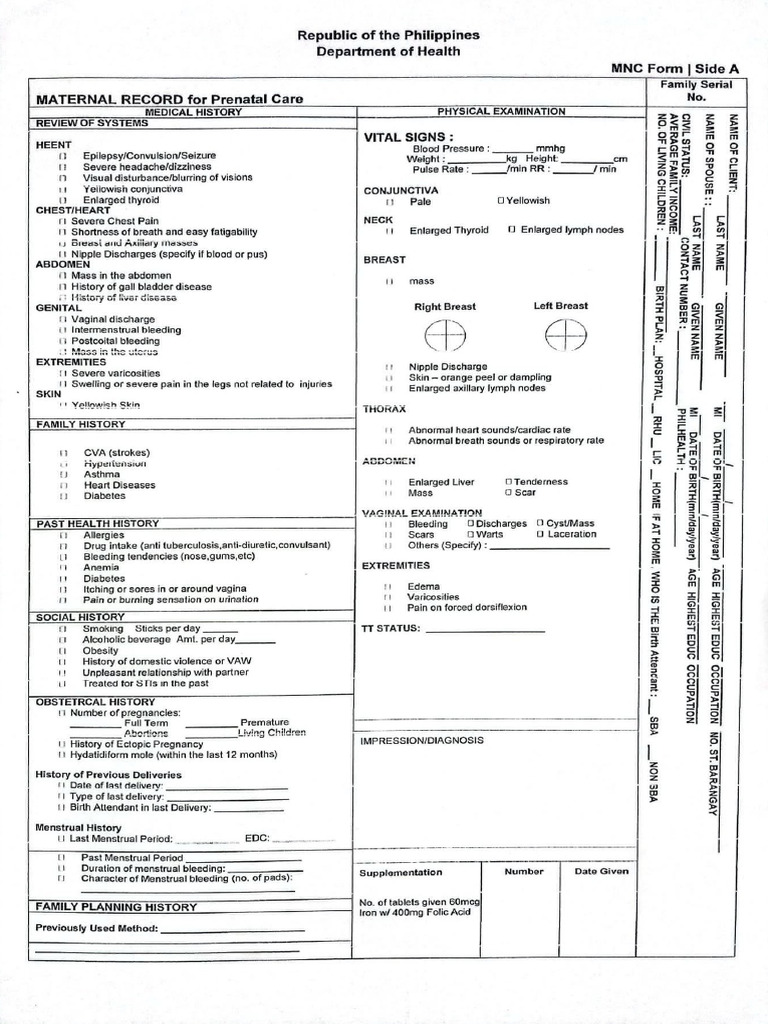Maternal Record | PDF