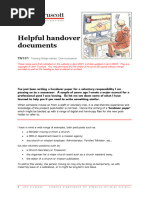 Hand Over Notes Sample | PDF | Email | Government