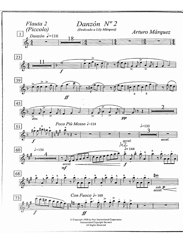 Danzon Marquez Flute 2 | PDF