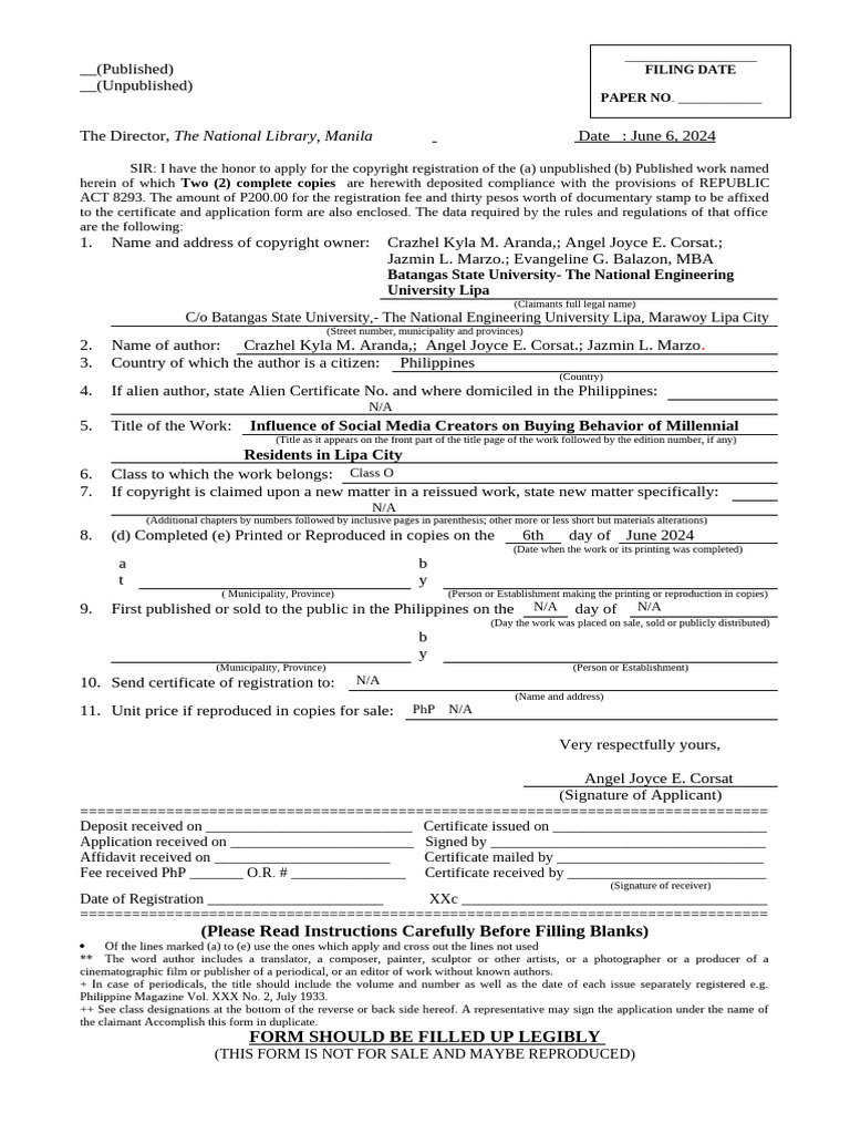 Copyright Forms For Multiple or Single Authorship | PDF | Affidavit ...