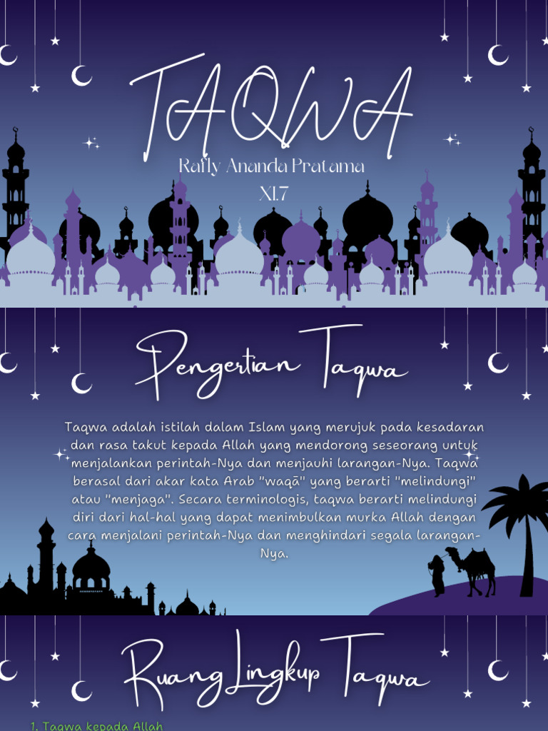 TAQWA. PPT Rafly Ananda Pratama XI.7 - 20241014 - 092507 - 0000 | PDF