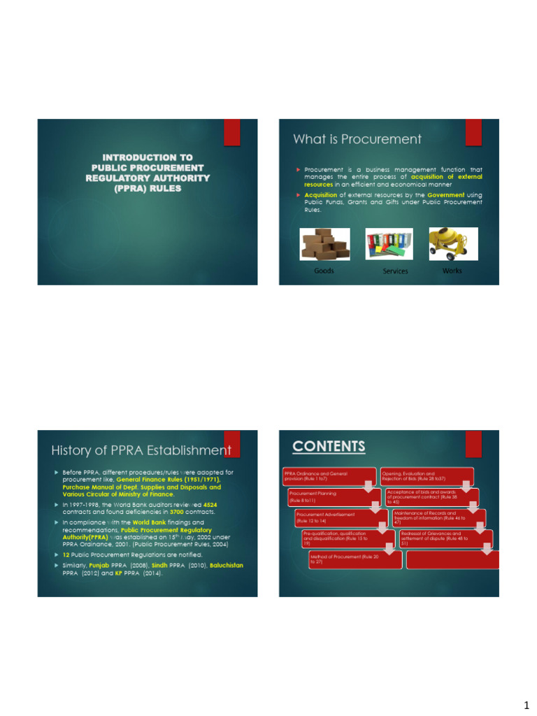 Introduction to PPRA Rules_PS-3 | PDF | Procurement | Specification (Technical Standard)