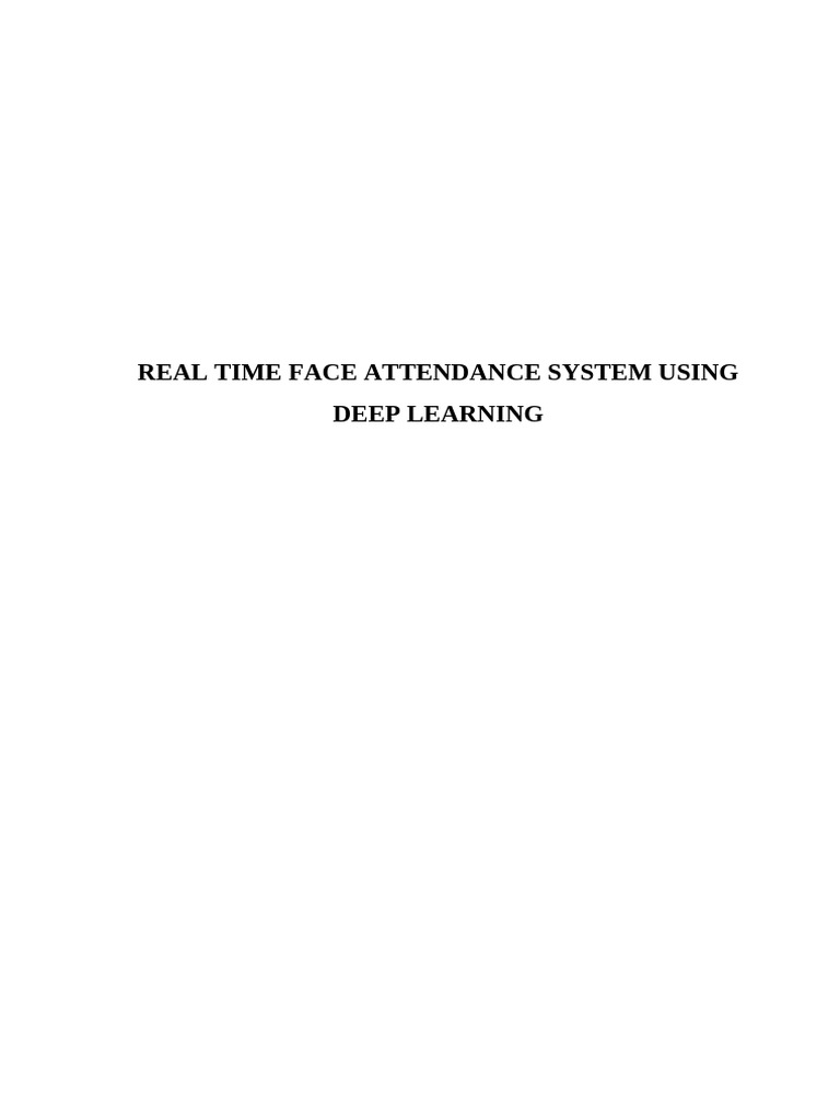 Real time Face Attendance System | PDF | Principal Component Analysis | Eigenvalues And Eigenvectors