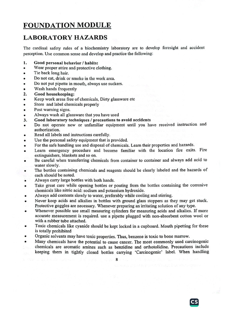 Biochem Practicals With Apparatus Name | PDF