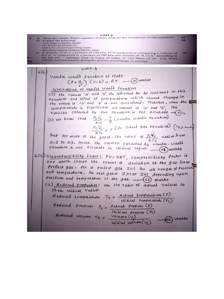 Real Gas-Solved Problems | PDF