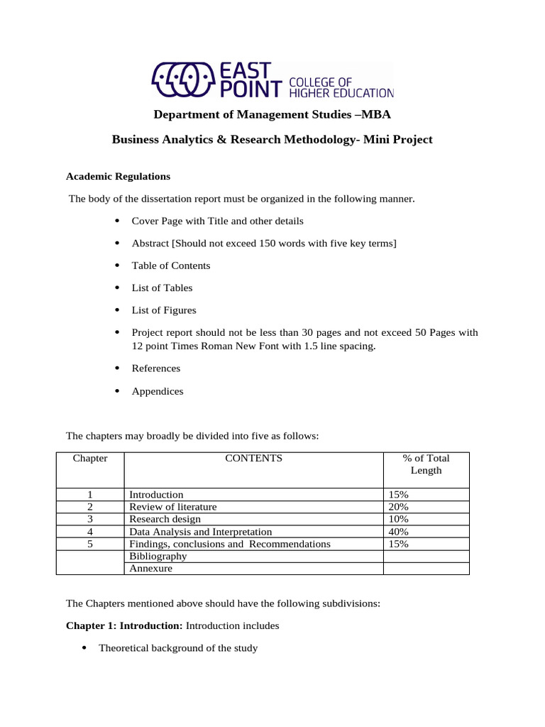 BARM Mini Project Guidelines | PDF | Data Analysis | Scientific Method