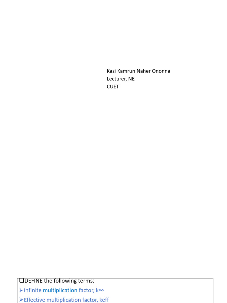Neutron Life Cycle | PDF | Neutron | Nuclear Reactor