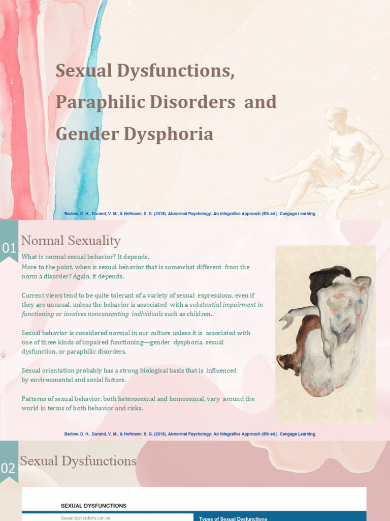 Sexual Dysfunctions, Paraphilic Disorders and Gender Dysphoria | PDF | Sexual Dysfunction ...