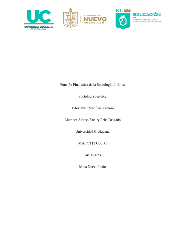 ACTIVIDA 7 Funcion Finalistica de La Sociologia. | PDF