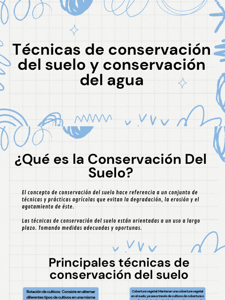 Técnicas de conservación del suelo y agua | PDF | Suelo | Agricultura