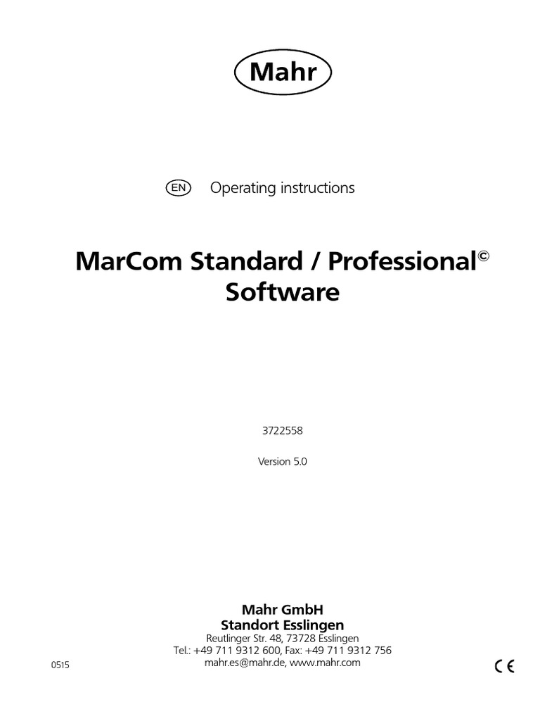 Mahr Software Usermanual | PDF | Usb | Microsoft Excel