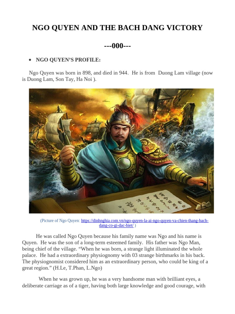 Ngo Quyen's Victory at Bach Dang 938 | PDF | Vietnam