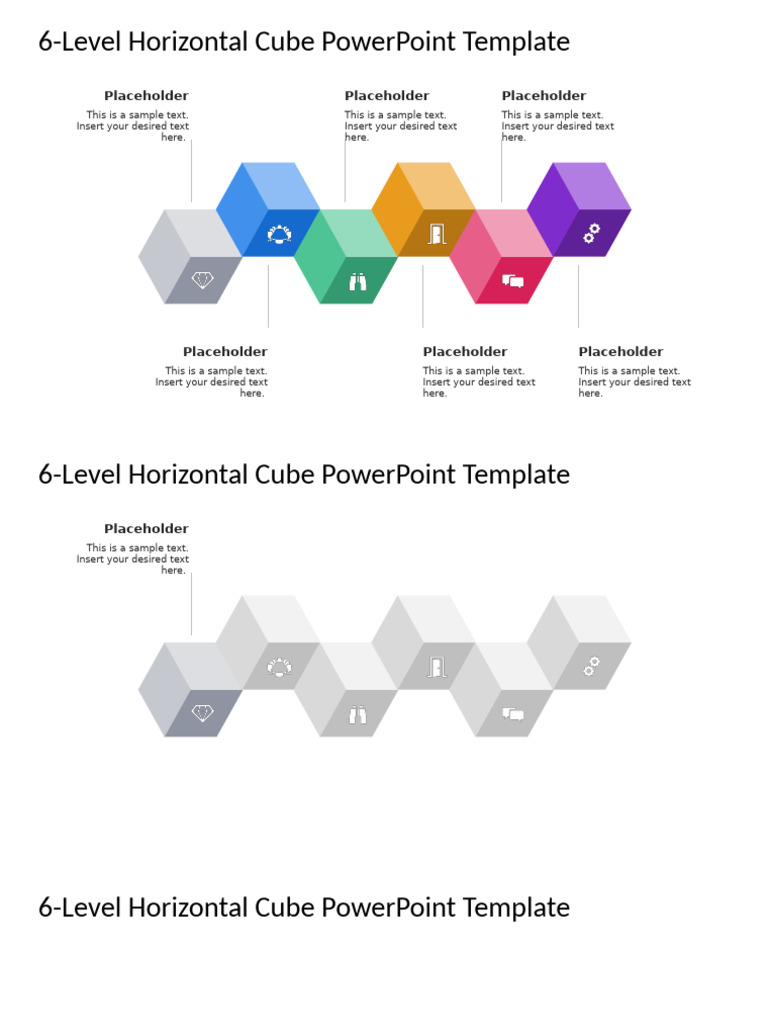 FF0529!01!6 Level Horizontal Cube Infographic Slide Template 16x9 1 | PDF