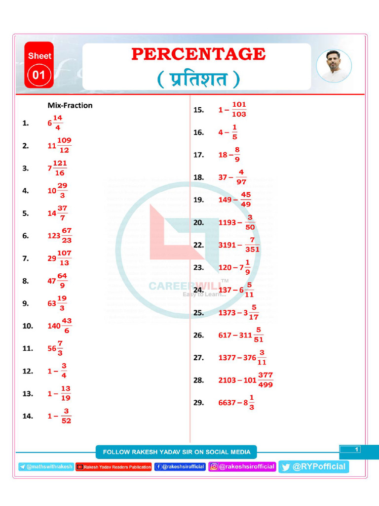 Percentage Complete Sheet_448160_crwill | PDF
