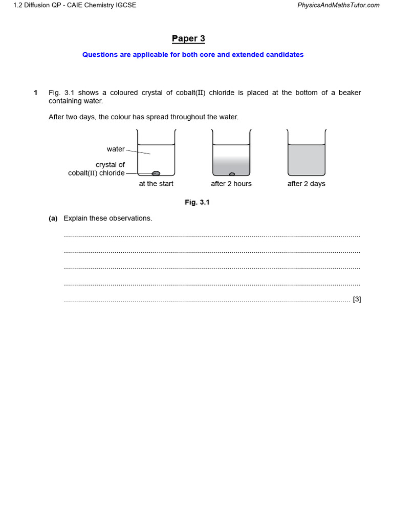 1.2 Diffusion QP | PDF | Gases | Chemical Elements