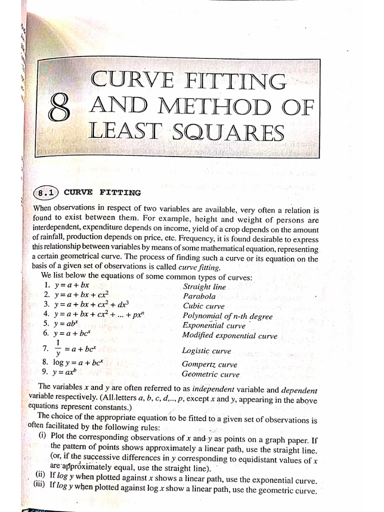 Module 5 - Curve Fitting | PDF